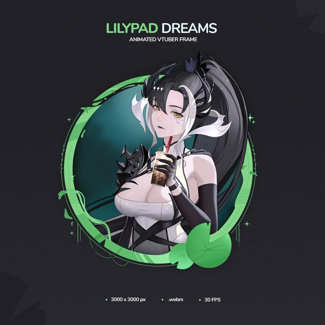 Lilypad Dreams - Animated Vtuber Frame - Etsy