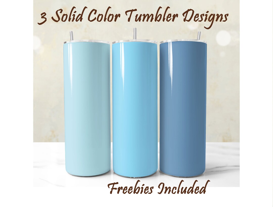3 Light Blue Tumbler Wraps, Sky and Dusty Blue Sublimation Designs for ...
