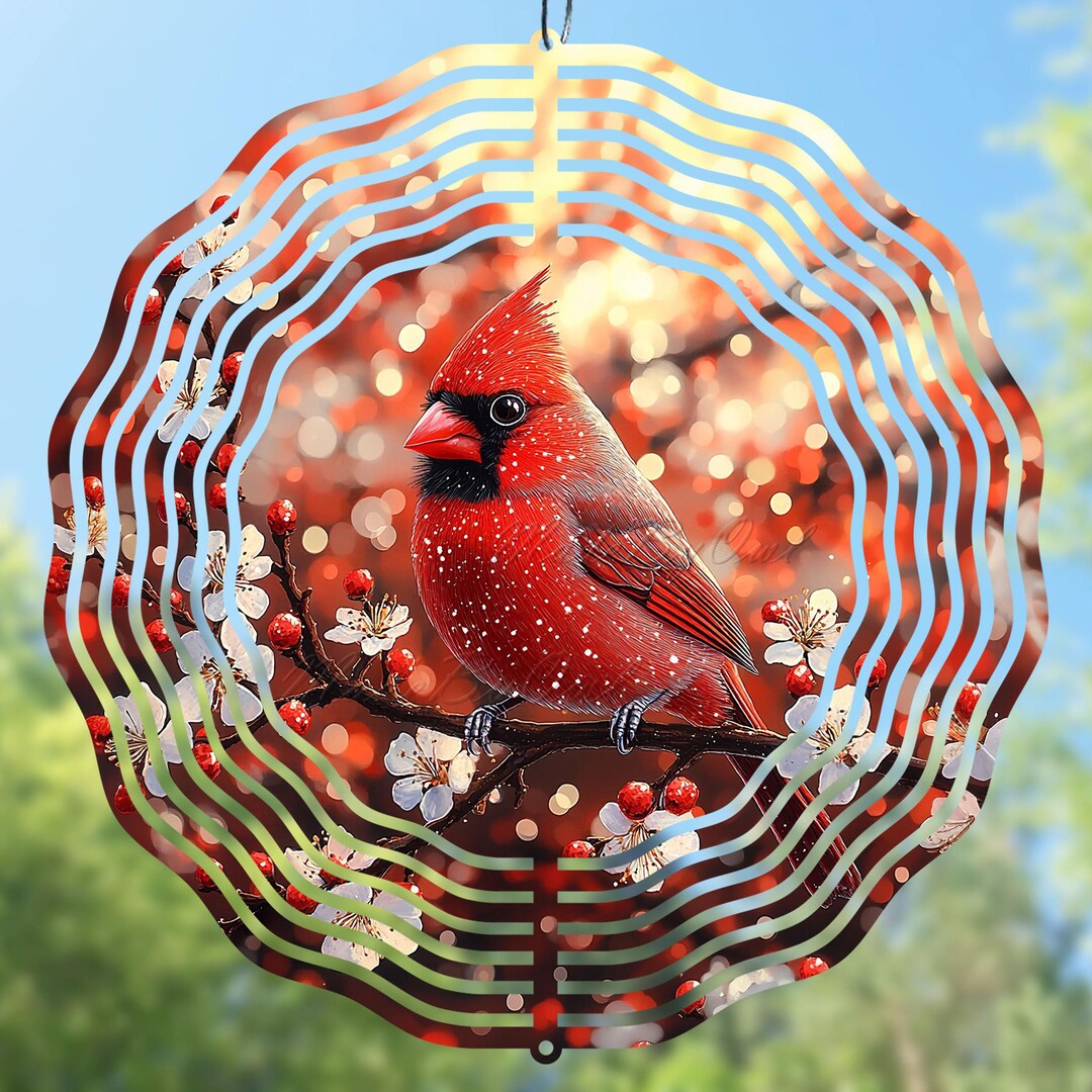 Red Cardinal Wind Spinner PNG, Cardinal Sublimation Design, Digital ...
