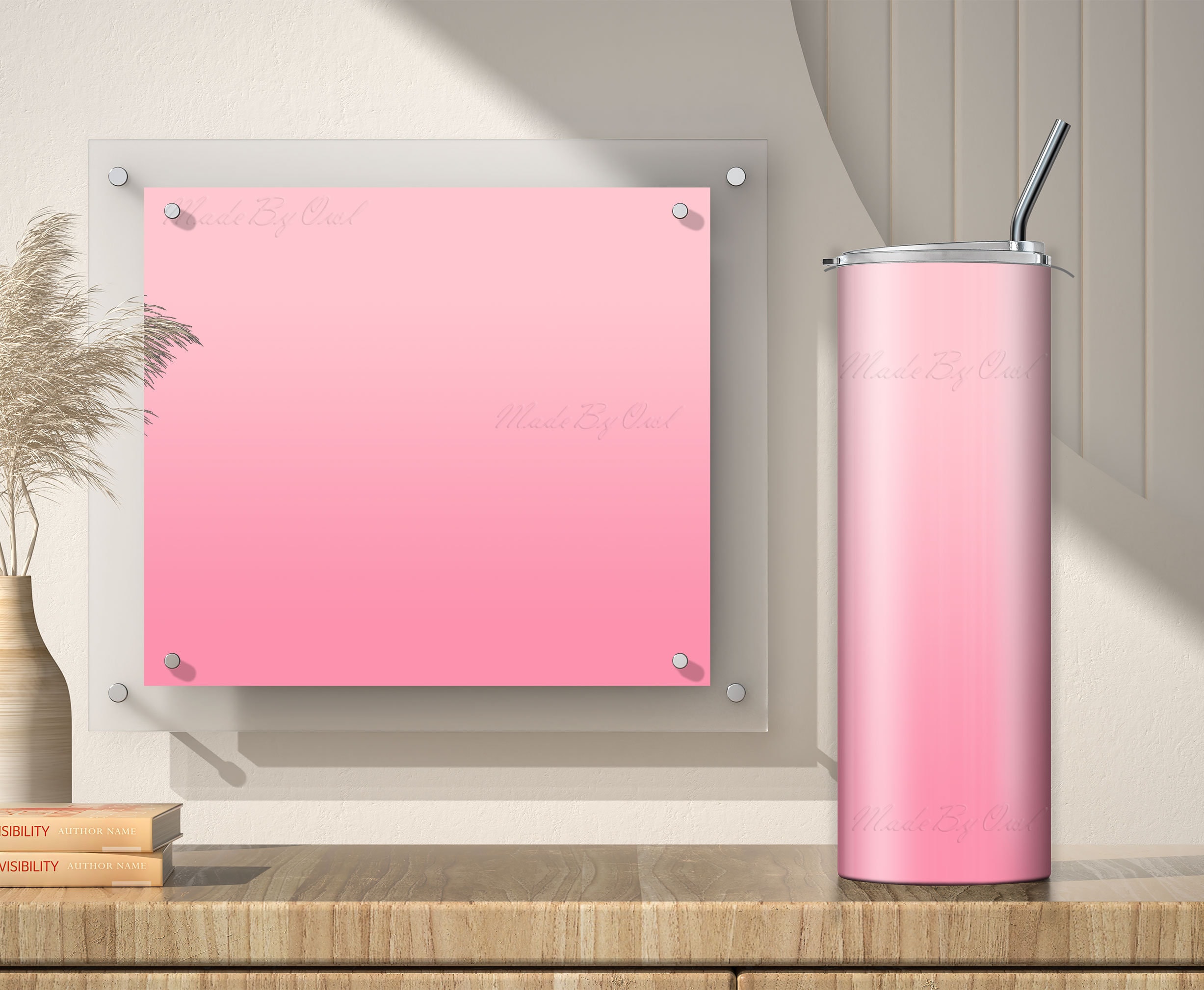 3 Blush Pink Ombre Tumbler Wraps, Light Pink Ombre Tumbler Design, Pink ...