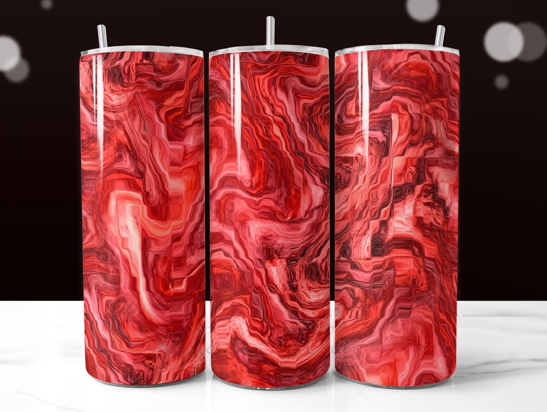 Abstract Dark Red Tumbler Wrap Design, PNG for 20 Ounce Tumbler Wrap ...