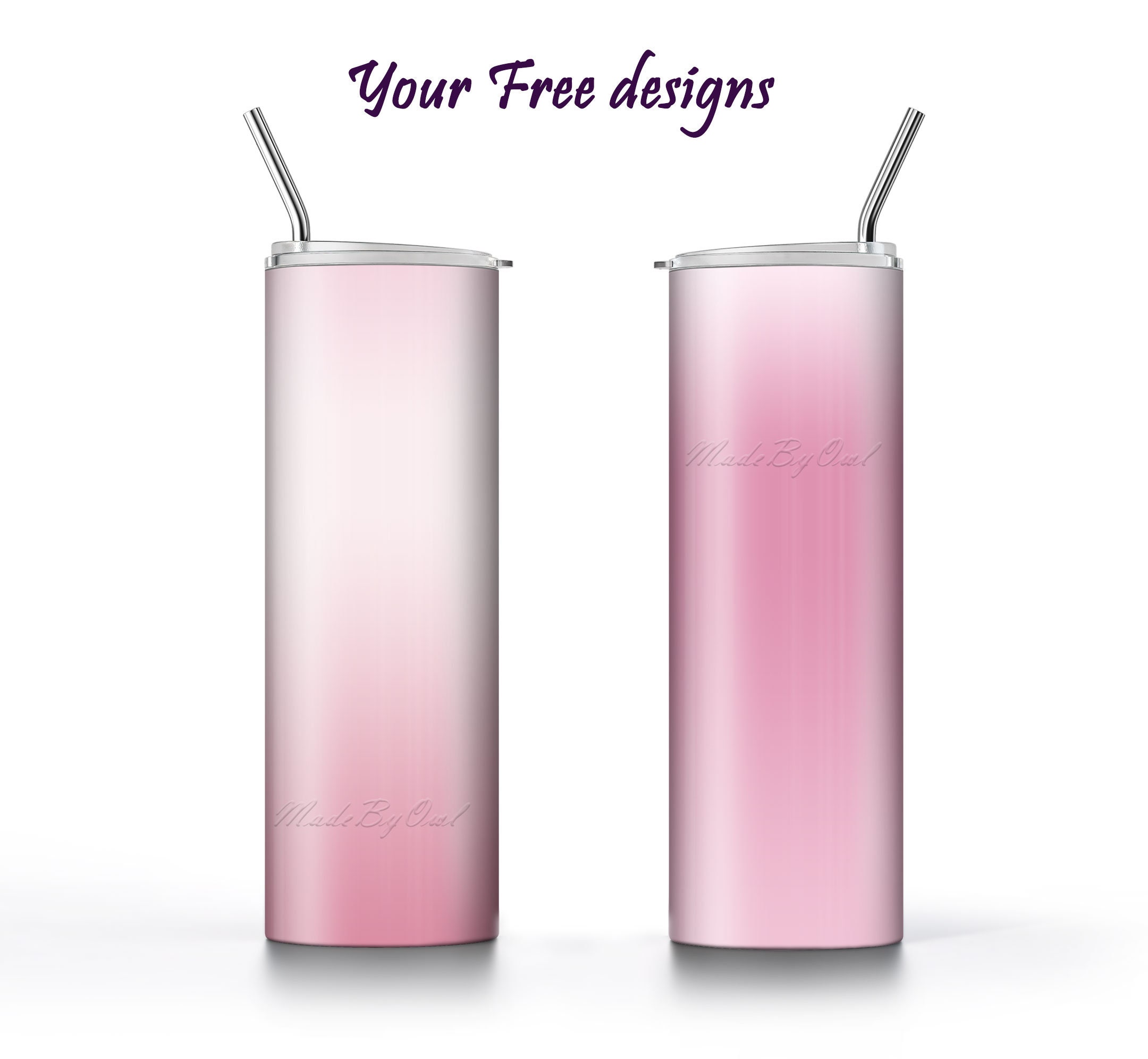 3 Blush Pink Ombre Tumbler Wraps, Light Pink Ombre Tumbler Design, Pink ...