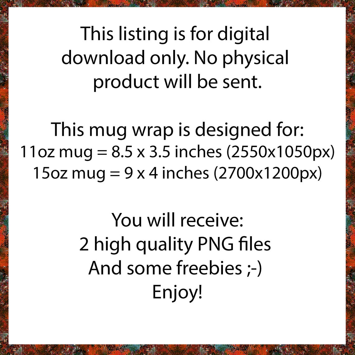 Dark Flame Mug Wrap, Fire Border PNG Mug Template, Orange Fire PNG ...