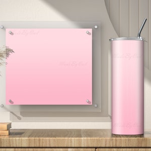 3 Blush Pink Ombre Tumbler Wraps, Light Pink Ombre Tumbler Design, Pink ...