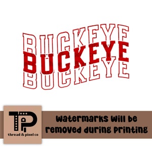 Wavy Stacked Buckeye Retro Game Day Tee, Buckeye Trendy, Ohio Football ...