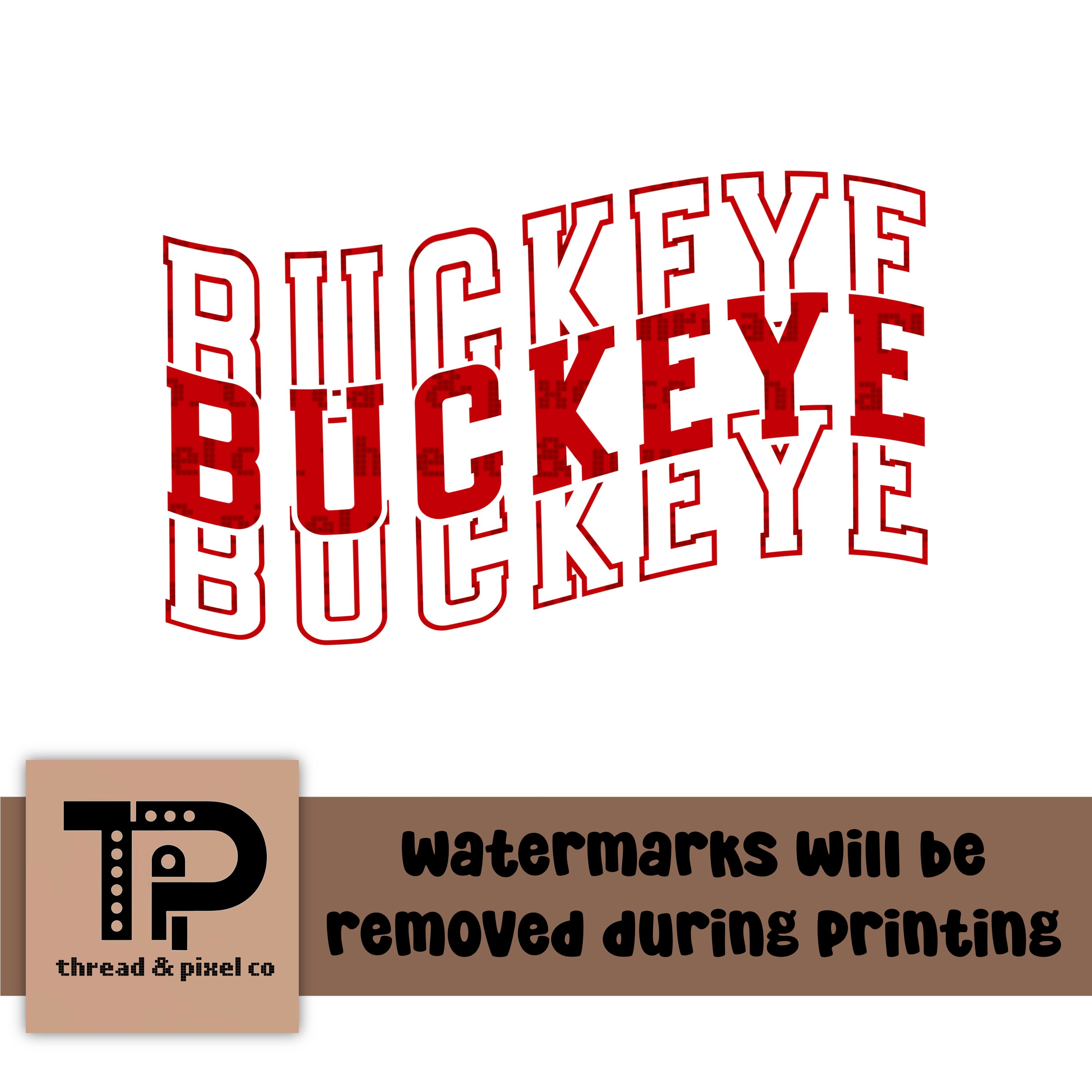 Wavy Stacked Buckeye Retro Game Day Tee, Buckeye Trendy, Ohio Football ...