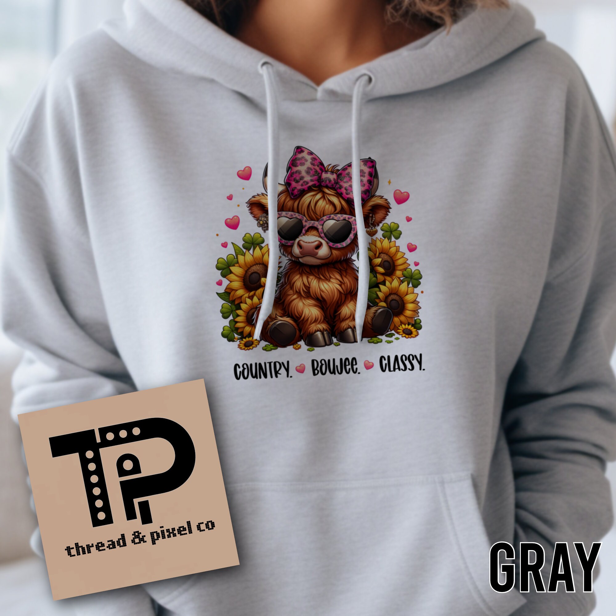 Country Boujee Classy Highland Cow Sweatshirt Stanley Inspired Belt Bag Highland Cow Shirt
