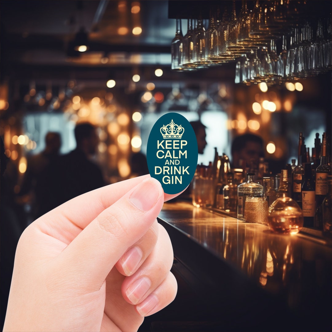 Keep Calm and Drink Gin | Journal Stickers, Scrapbook Stickers, Planner ...