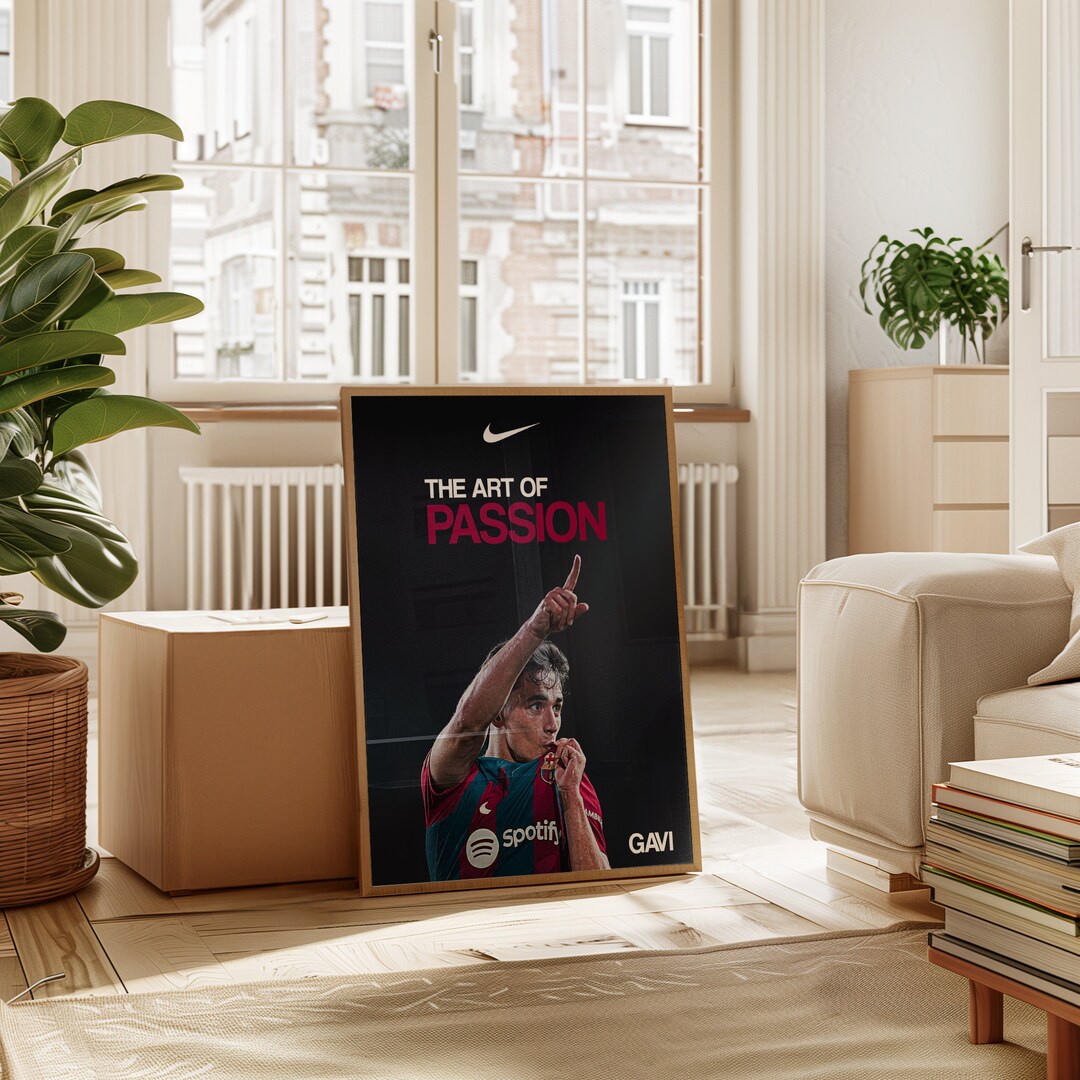 Gavi Poster, FC Barcelona Footballer Poster, Soccer Gifts, Sports ...