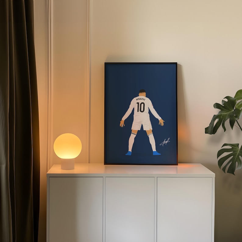 Kylian Mbappe Real Madrid Poster | Football Wall Art Print | Soccer ...