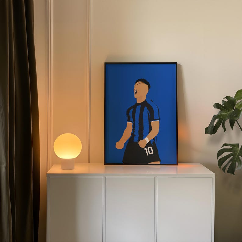 Lautaro Martinez Inter Milan Poster | Hand-drawn Illustration | Serie A ...