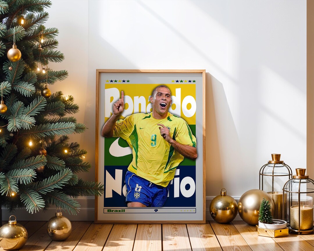 R9 Ronaldo Poster | Brazil Footballer Wall Art | Christmas Gift for Him ...