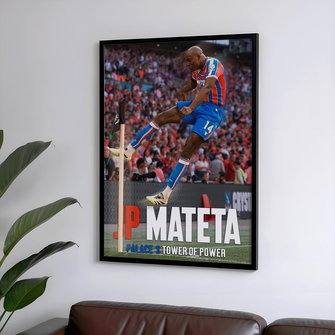 JP Mateta Crystal Palace Poster, Soccer Wall Art - Etsy