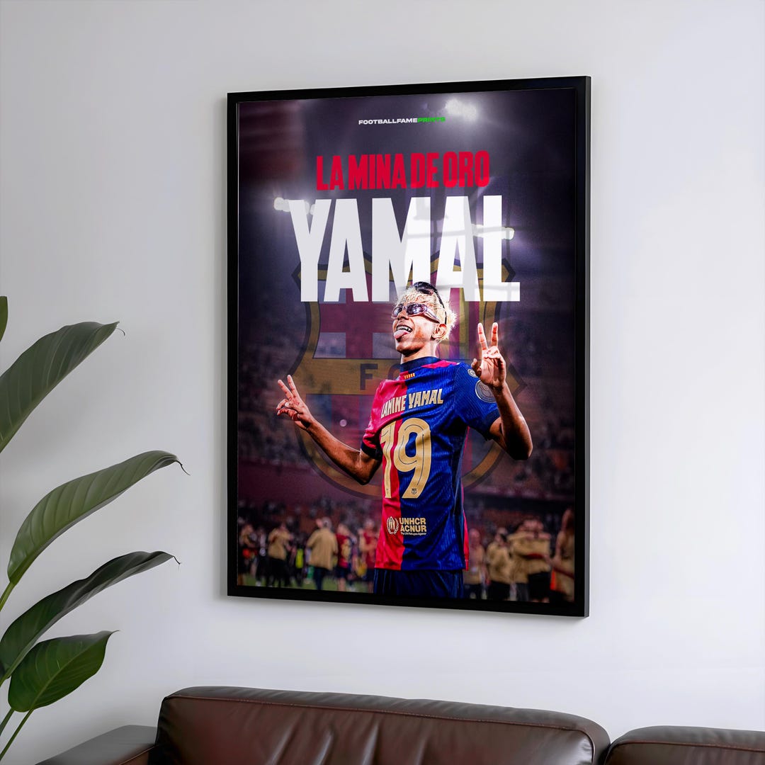 Lamine Yamal Poster, Footballer Poster, Soccer Gifts, Sports Poster ...