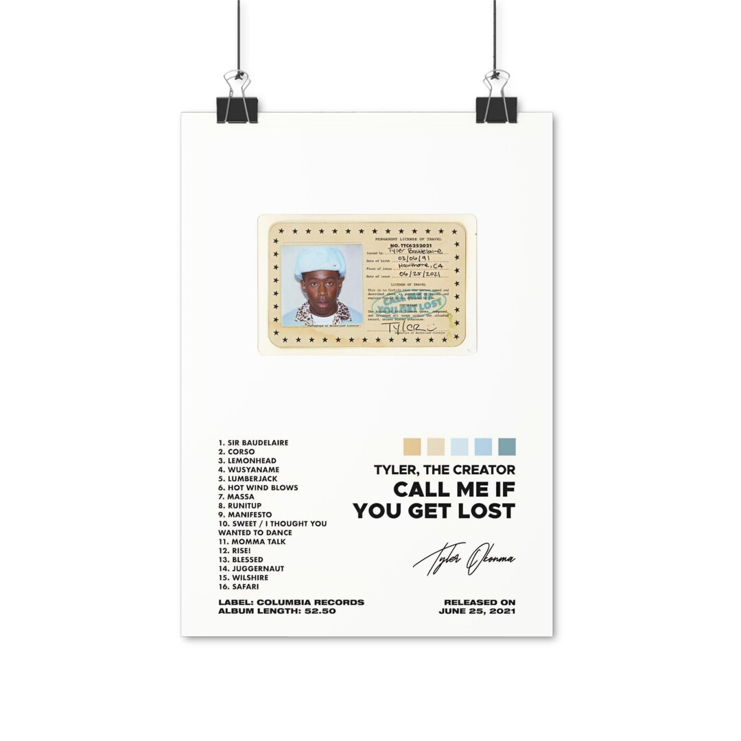 Taylor the Creator 'call Me If You Get Lost' Poster - Etsy