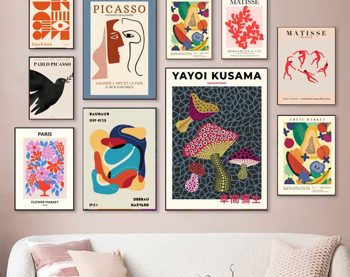 Yayoi Kusama Print, Yayoi Kusama Poster, Japanese Art, Kusama Print, Black Poster - Etsy