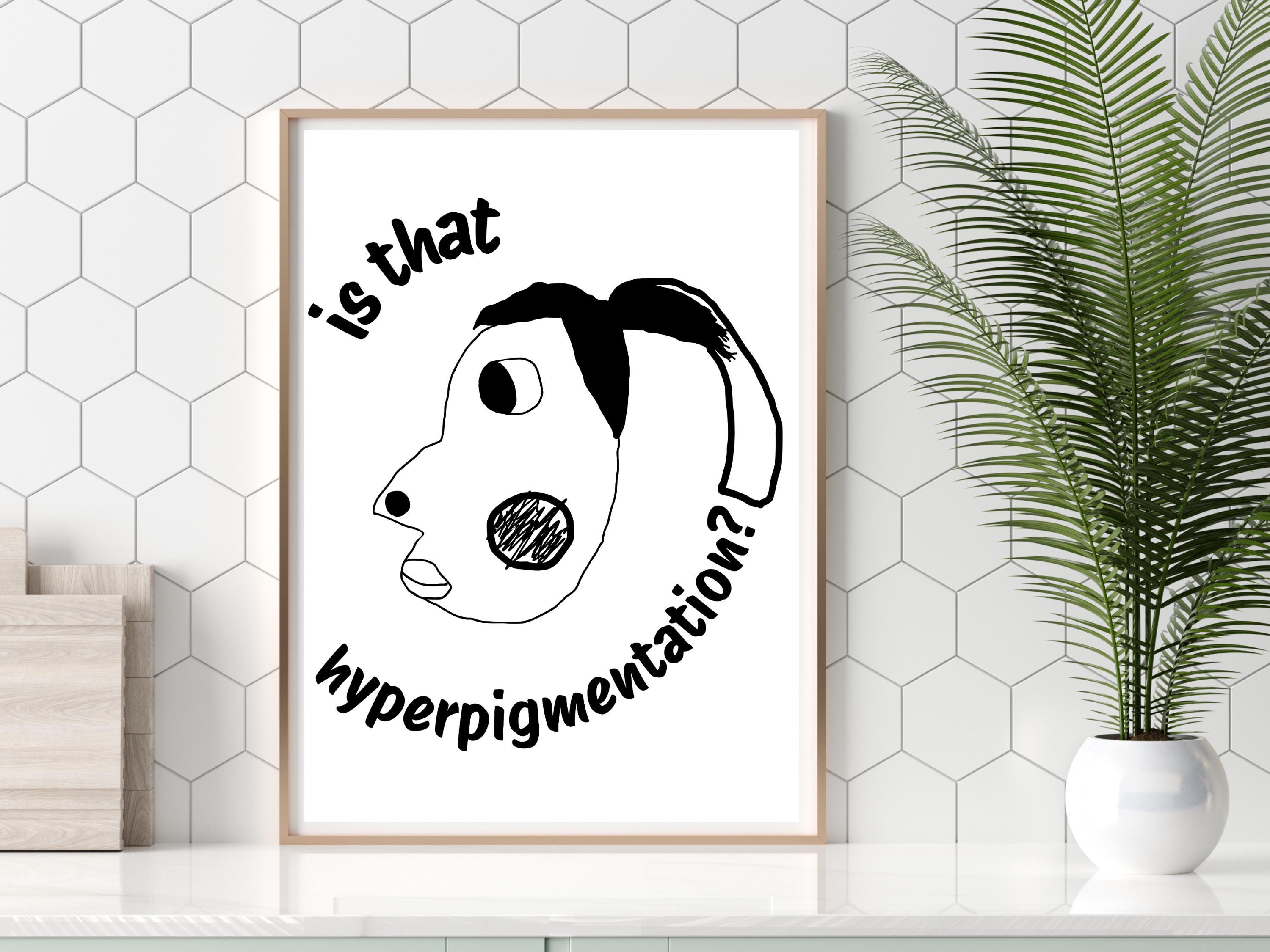 Is That Hyperpigmentation? Tiktok Meme Print, Abstract Face Line Art ...