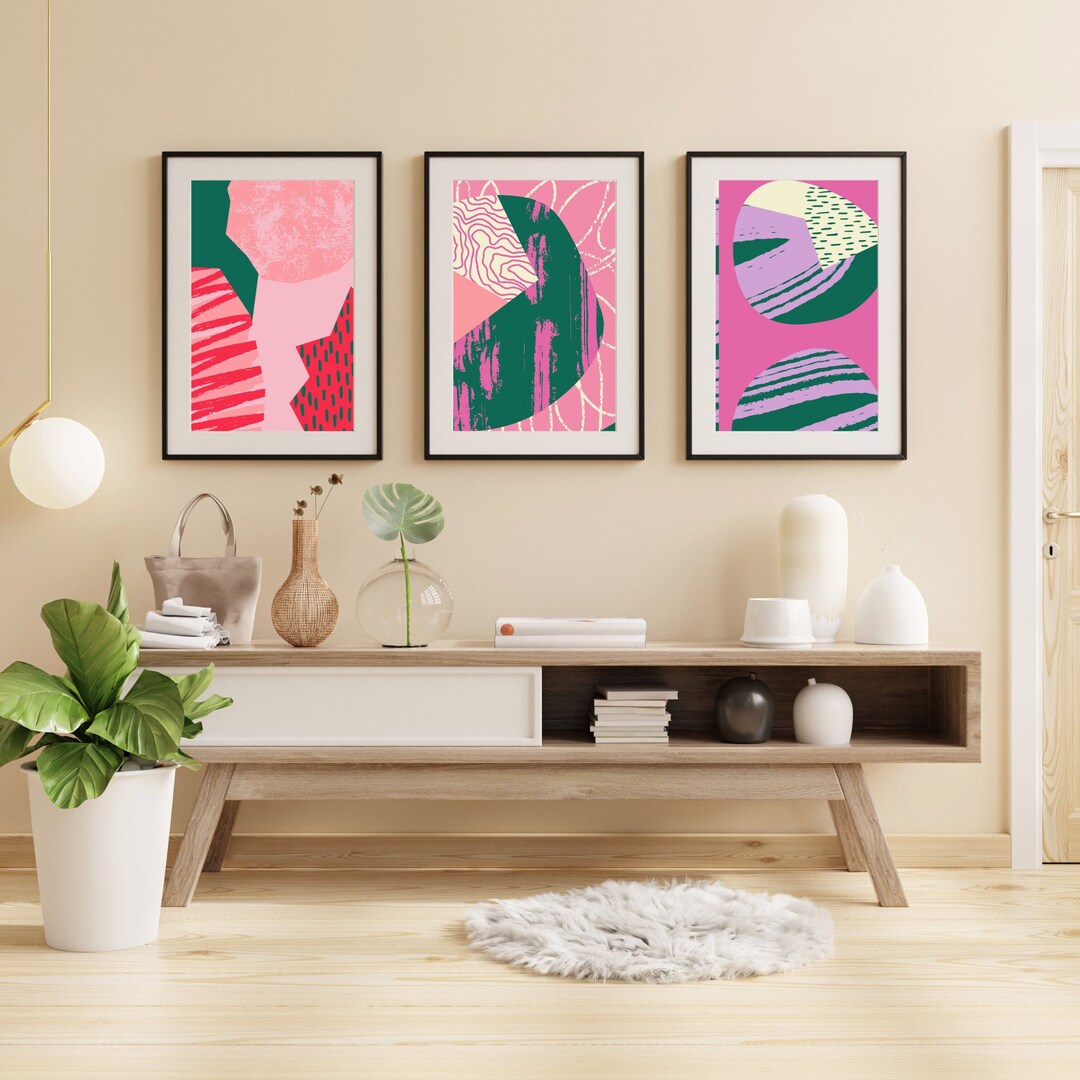 Printable Set of 20 Colors Block Prints, Geometric Abstract Colorful ...