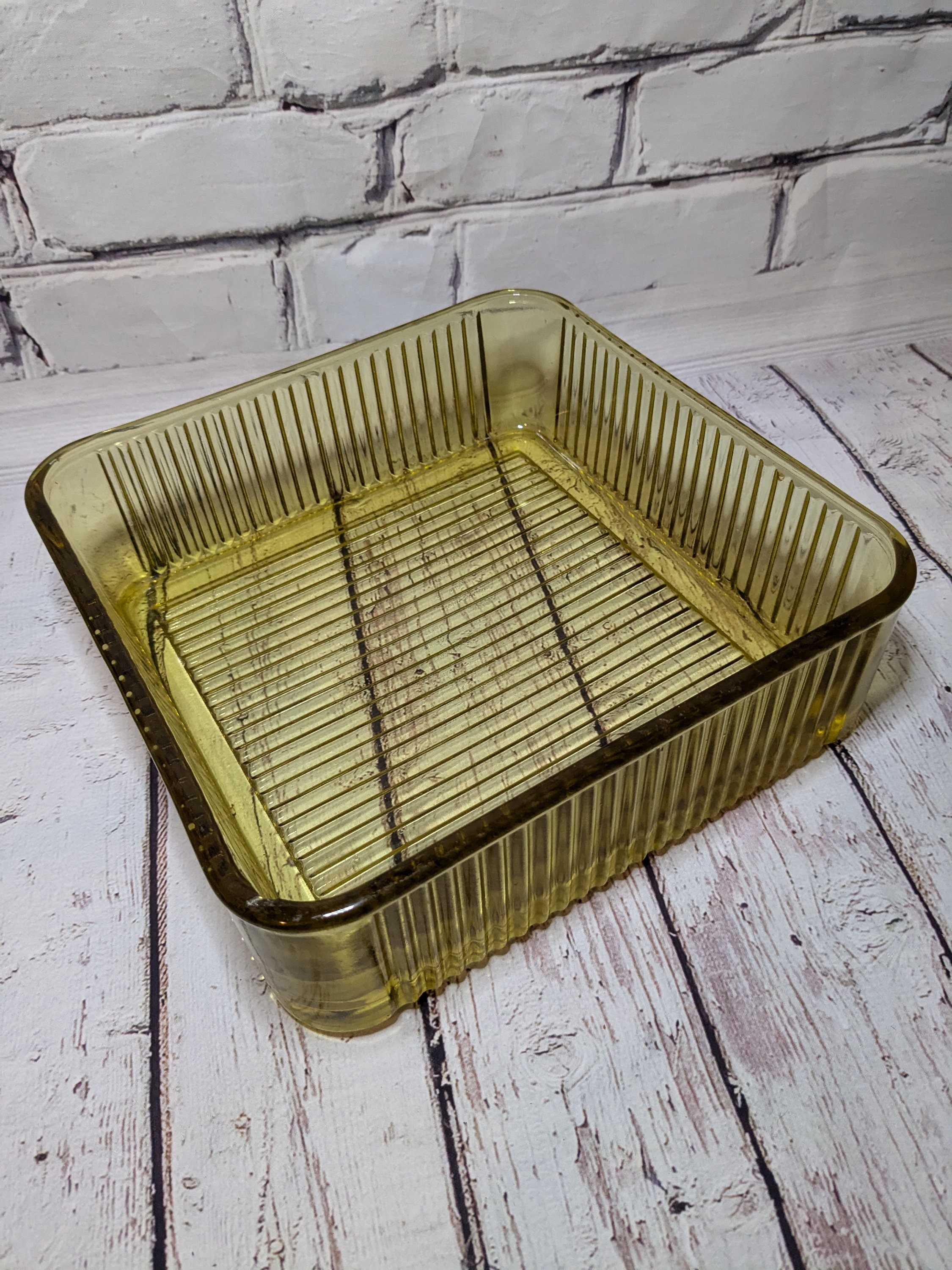 Amber Federal Glass Refrigerator Box - Etsy