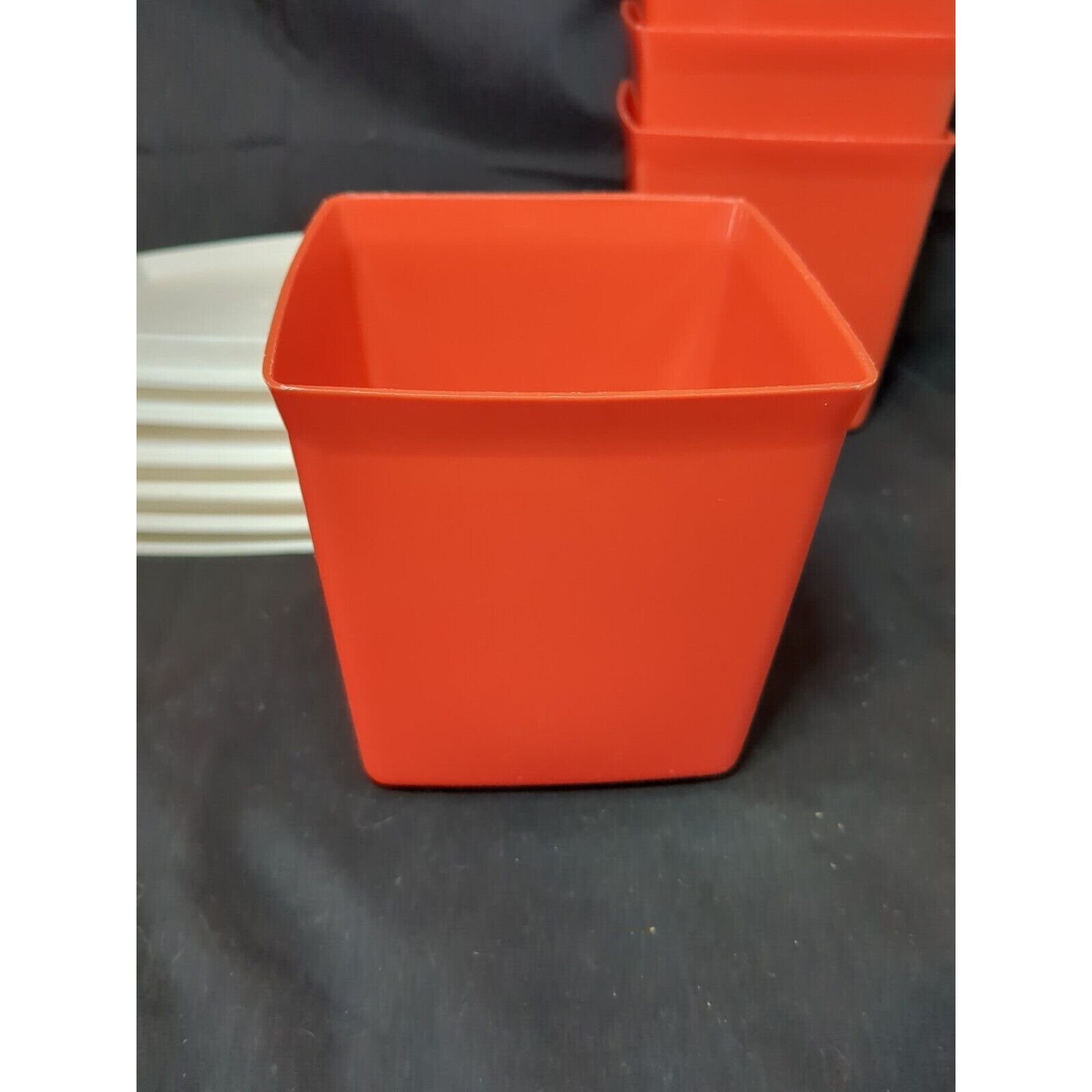 Rubbermaid 1 Quart Orange Storage Containers With Lids Rare Vintage 70 ...