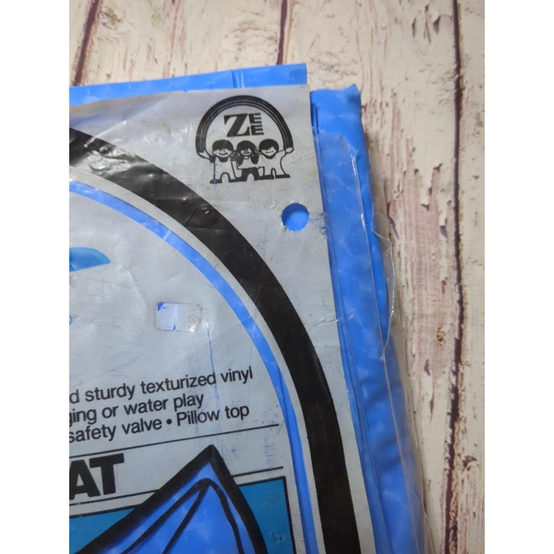 1983 the Wet Set Embossed Inflatable Air Mat Blue 59700 72x27 Vintage ...