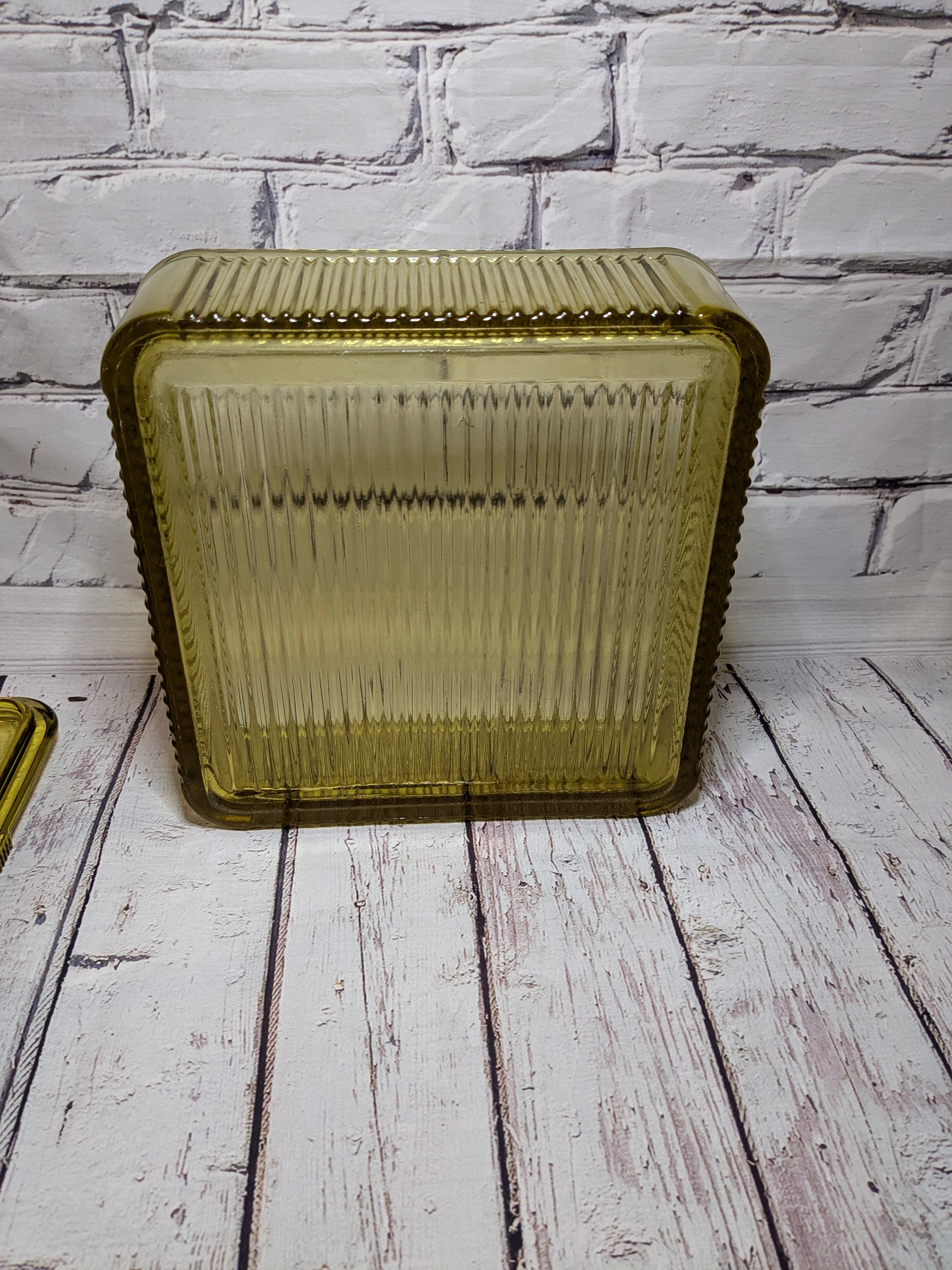 Amber Federal Glass Refrigerator Box - Etsy