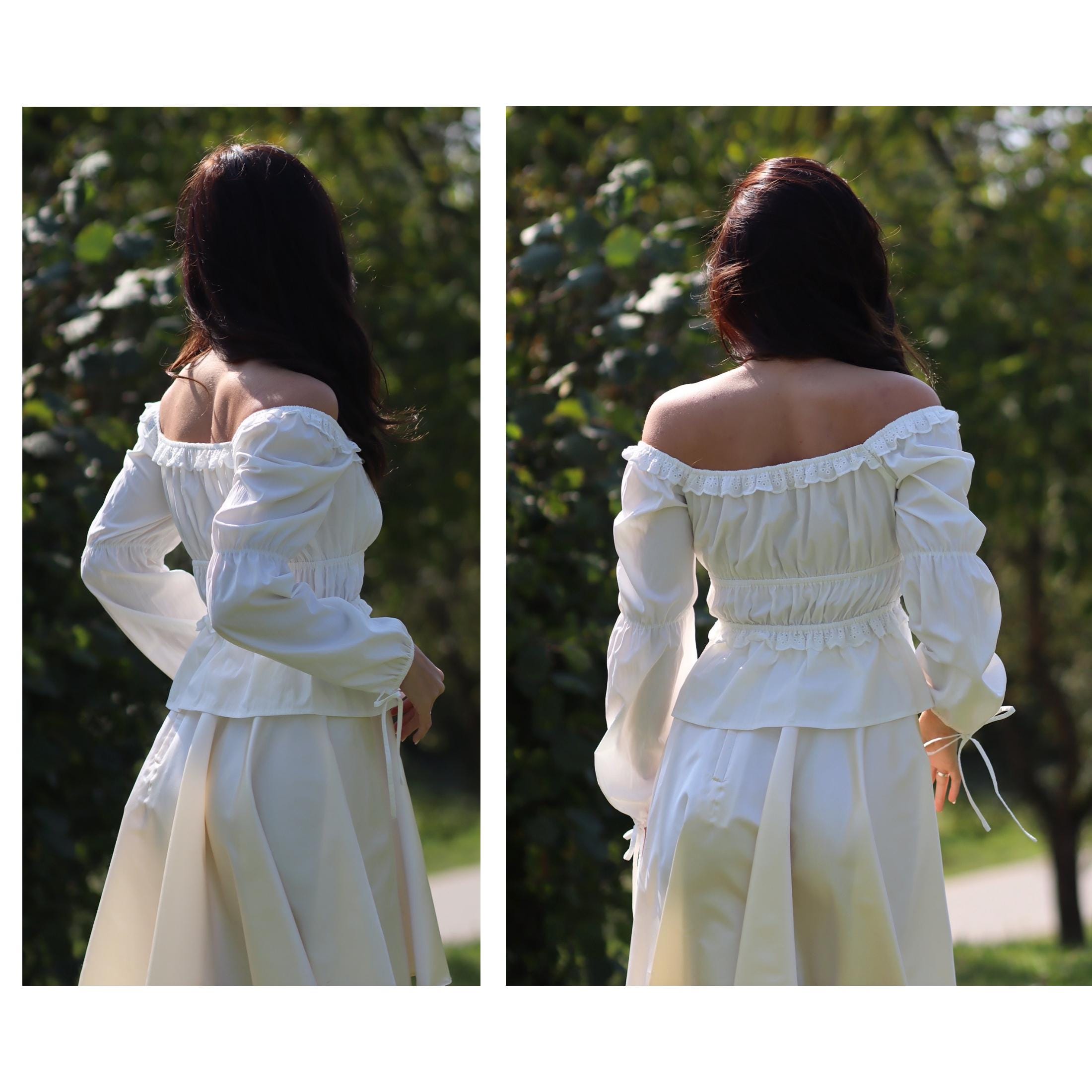 Ruffle Top Sewing Pattern | off Shoulder Peasant Blouse | Pattern ...