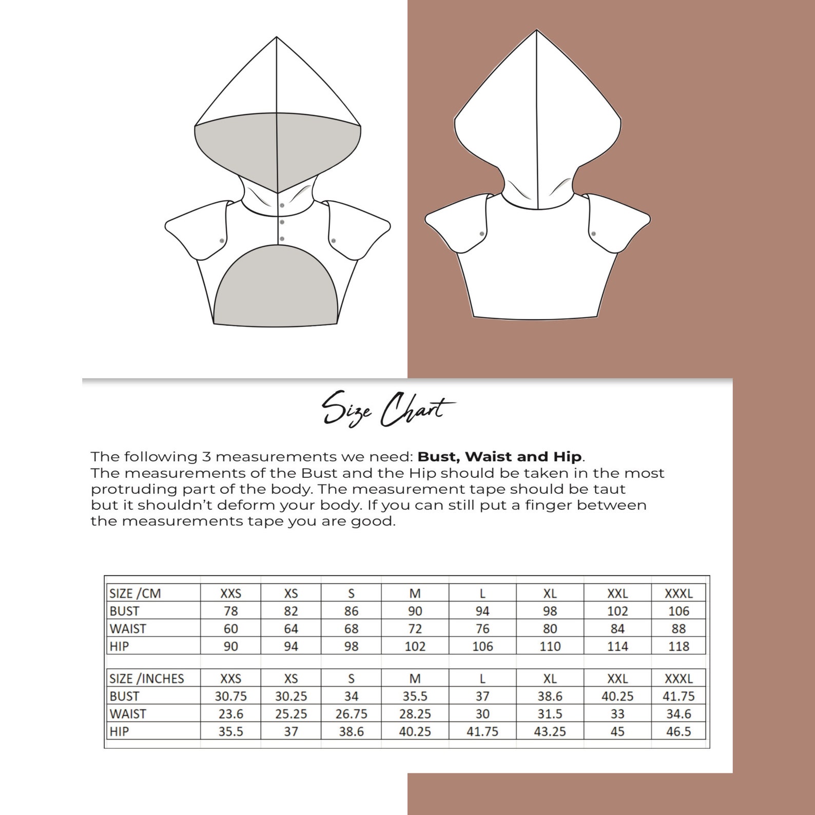 Hooded Half Vest Sewing Pattern, LARP Rogue Pattern, Medieval Villain ...