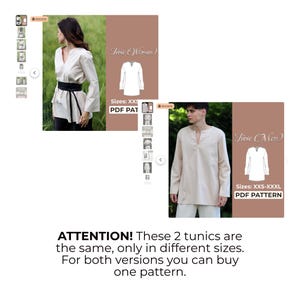 Medieval Tunic Sewing Pattern | Tunic Cosplay Pattern | Easy Beginner ...