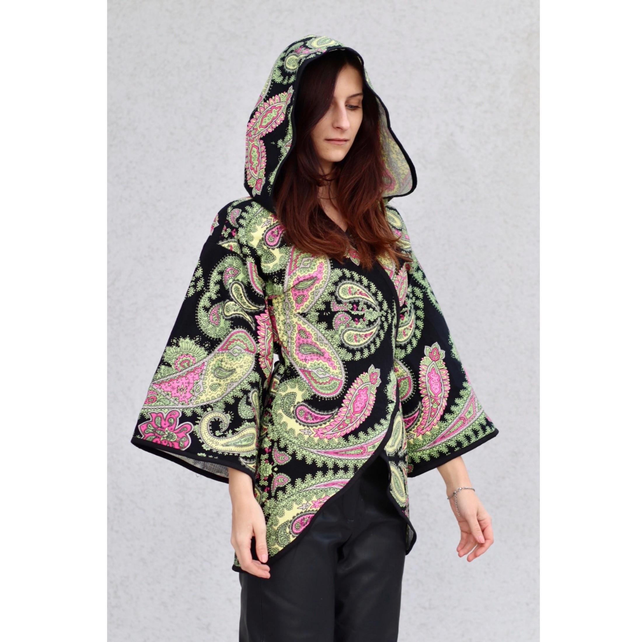 Hooded Kimono Jacket Sewing Pattern | Japanese Kimono Robe | Pattern ...