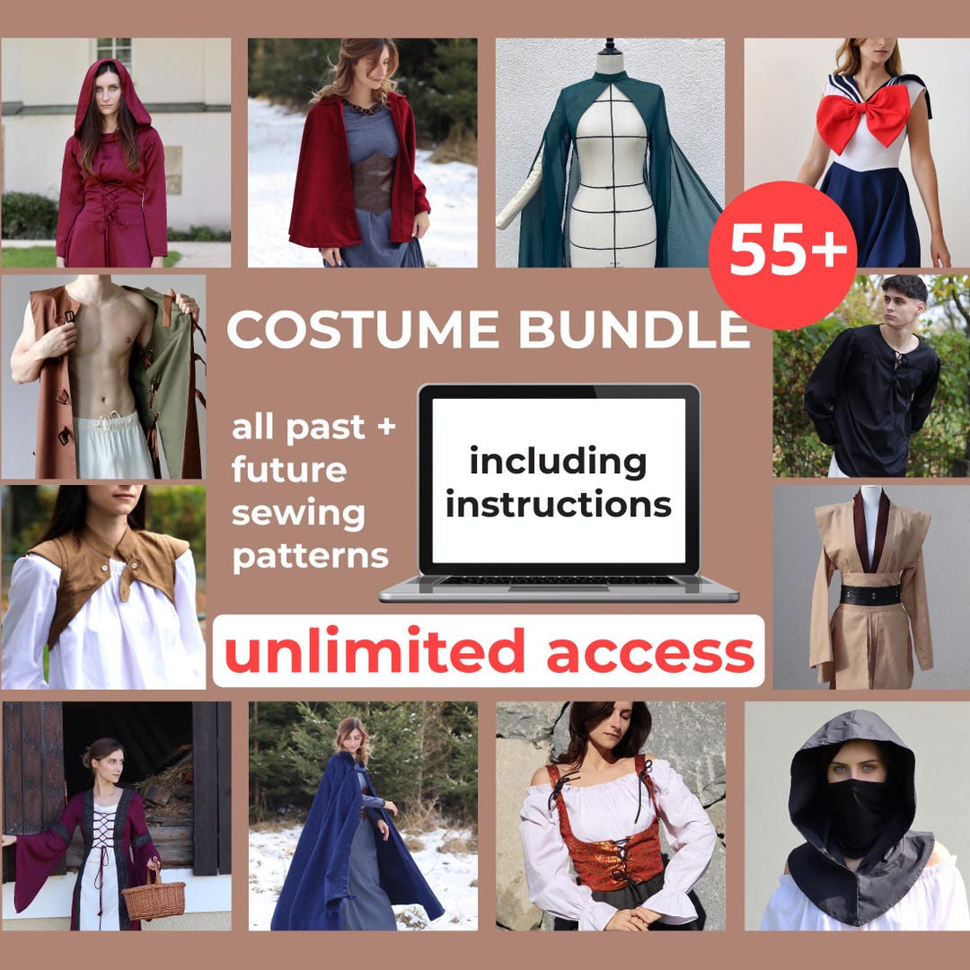 Whole Shop Bundle 70+ Costume Sewing Patterns for Cosplay, LARP ...