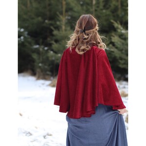 Short Cloak With Collar Sewing Pattern, Fantasy Capelet Costume, Elven ...