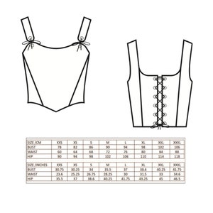 Corset Top Sewing Pattern | Bustier Top Lace up Corset | Pattern ...