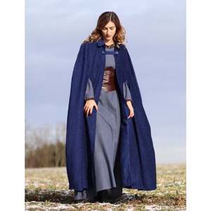 Cloak With Collar Sewing Pattern, Fantasy Capelet Costume, Elven Cape ...