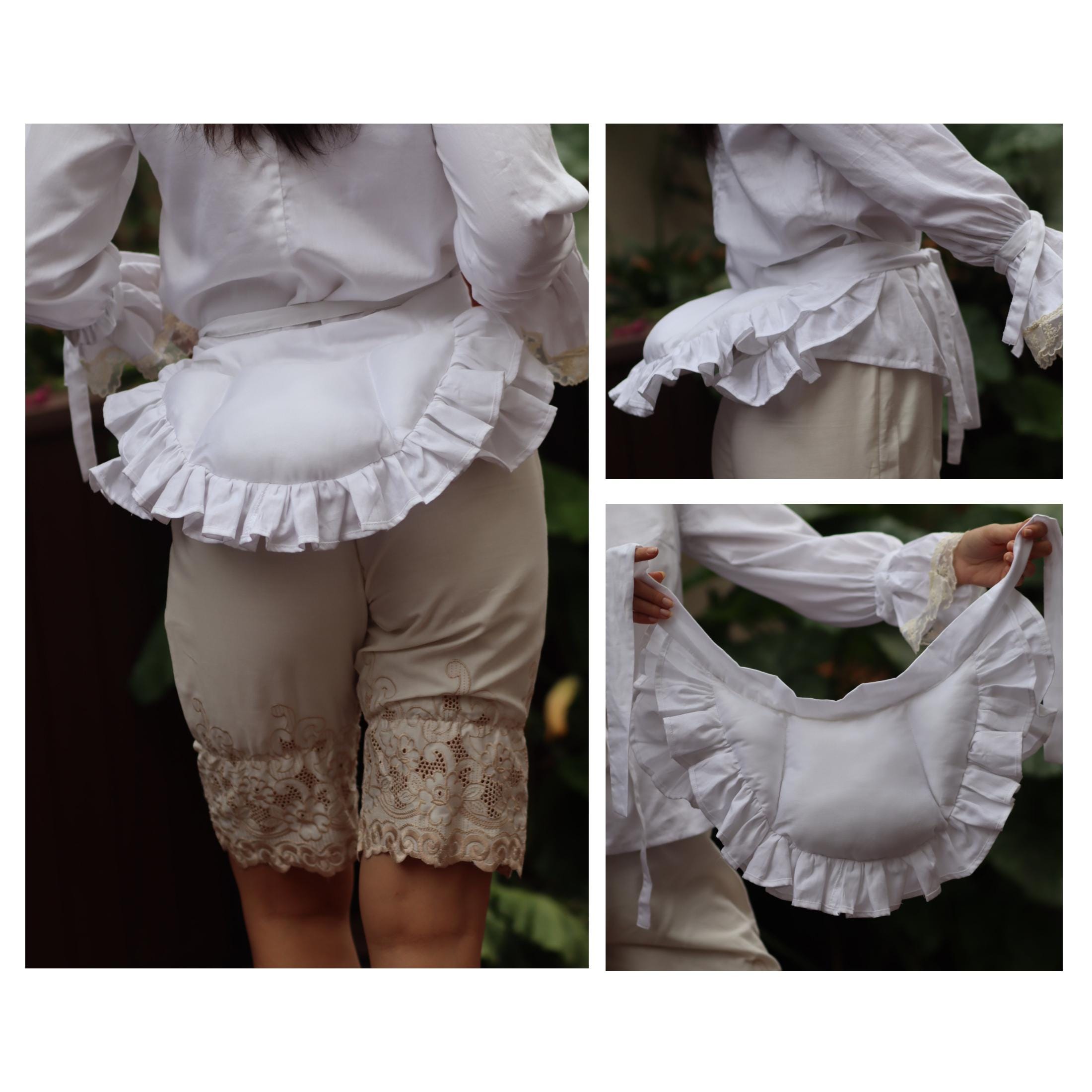 Victorian Bustle Skirt | Bustle Pad + Maxi Ruffle Skirt Set | Easy ...