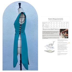 Tabard Sewing Pattern, Female Medieval Surcoat, XXS - XXL, Sideless ...