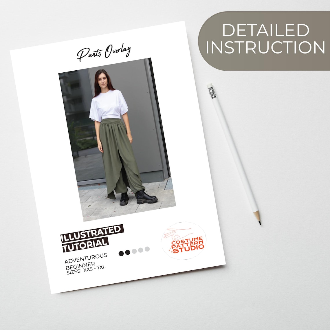 Overlay Skirt Pants Sewing Pattern | Hippie Costume | Easy Beginner ...