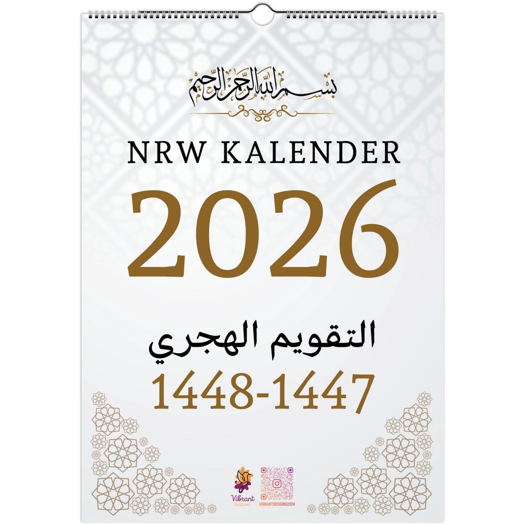 ISLAMIC NRW KALENDER 2026 - Etsy