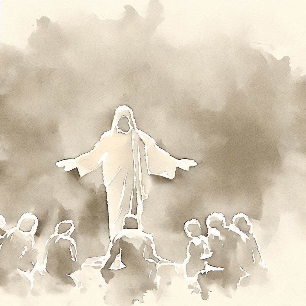 Jesus Teaching, Digital Download, Bible Illustration, Bible Story ...