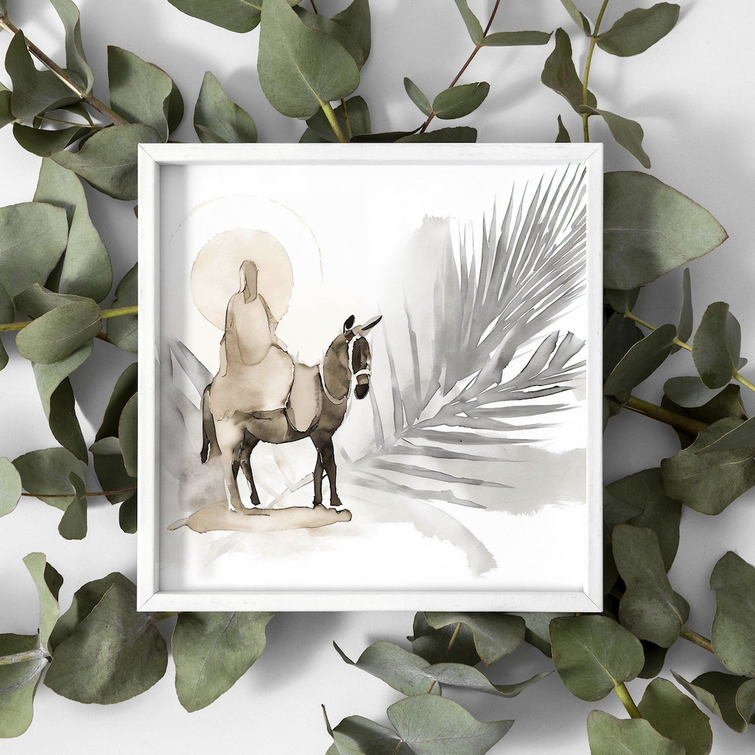 Jesus on Palm Sunday, Digital Download, Illustration, Bible Story ...