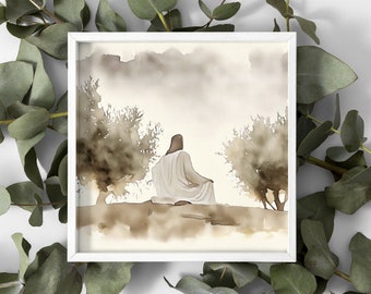 Olive Trees of Gethsemane, Digital Download, Illustration, Bible Story ...