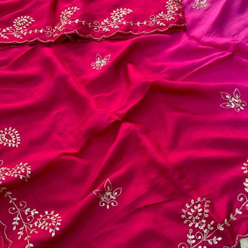 Pink Saree - Etsy