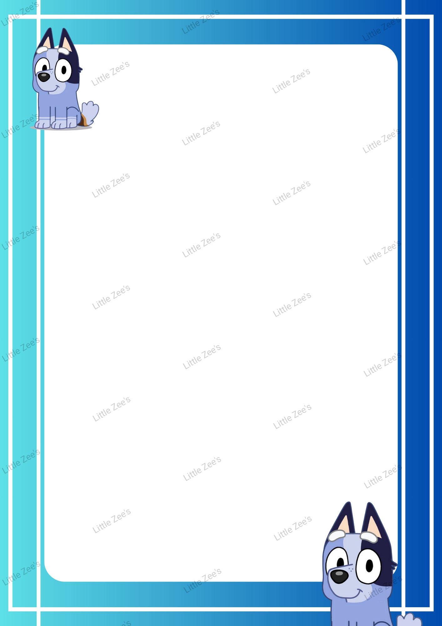 Bluey Stationary With Different Characters - Etsy