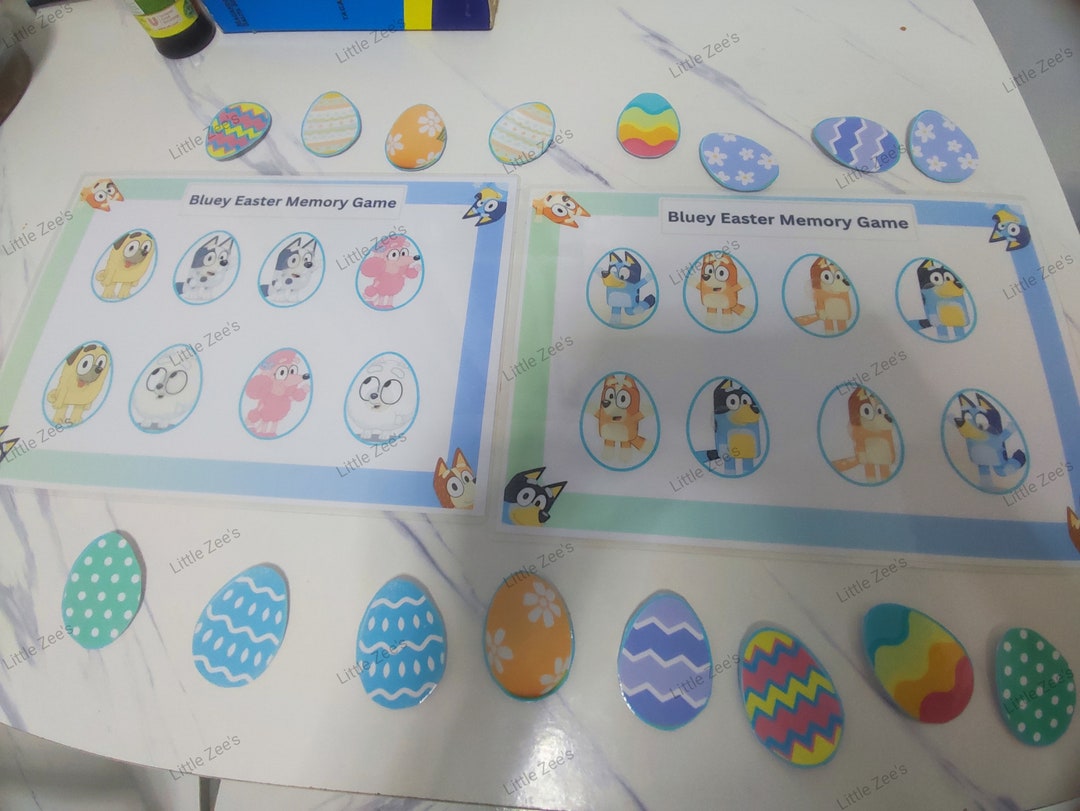 Bluey Easter Memory Game - Etsy