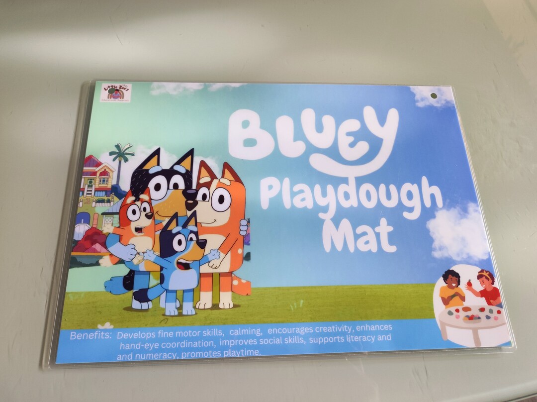 Bluey Playdough Mat - Etsy UK
