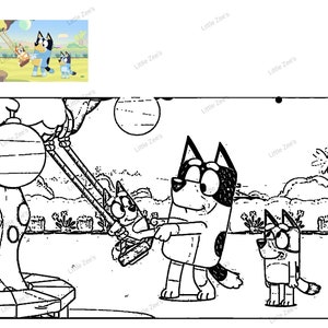 Bluey the Sign Coloring Pages - Etsy