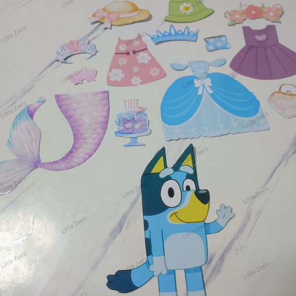 Bluey Paper Doll - Etsy