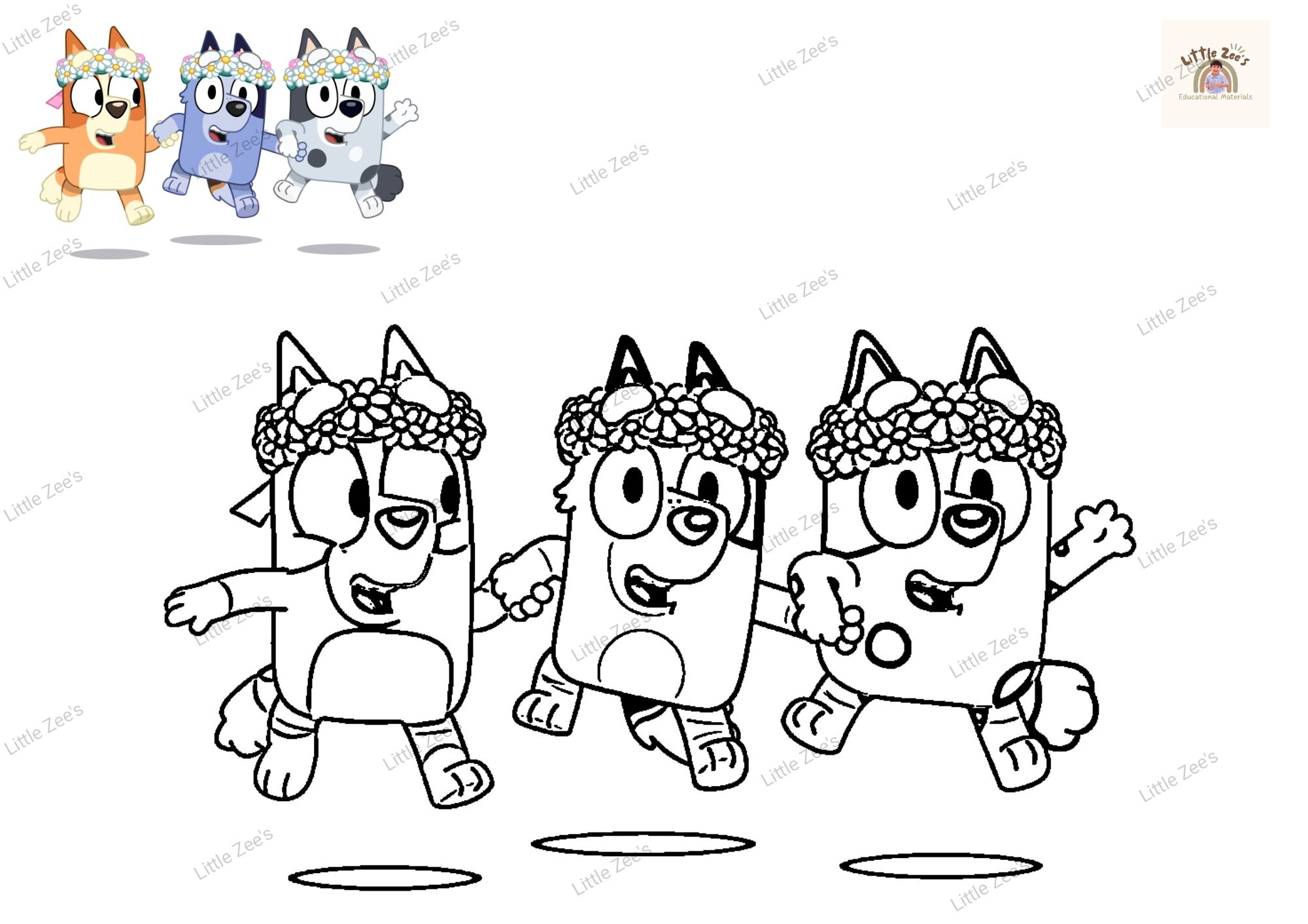 Bluey the Sign Coloring Pages - Etsy