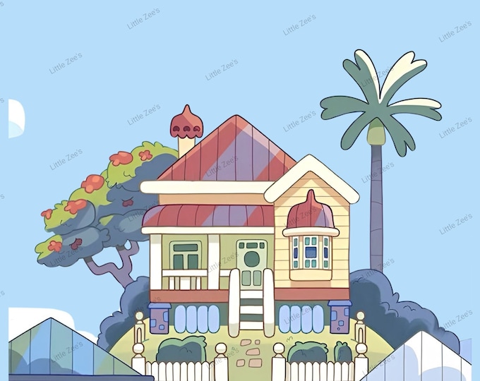 Bluey | Bluey House | Heeler House | Paper Art | Paper Cut Layer Art - Etsy