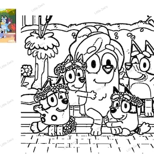 Bluey the Sign Coloring Pages - Etsy